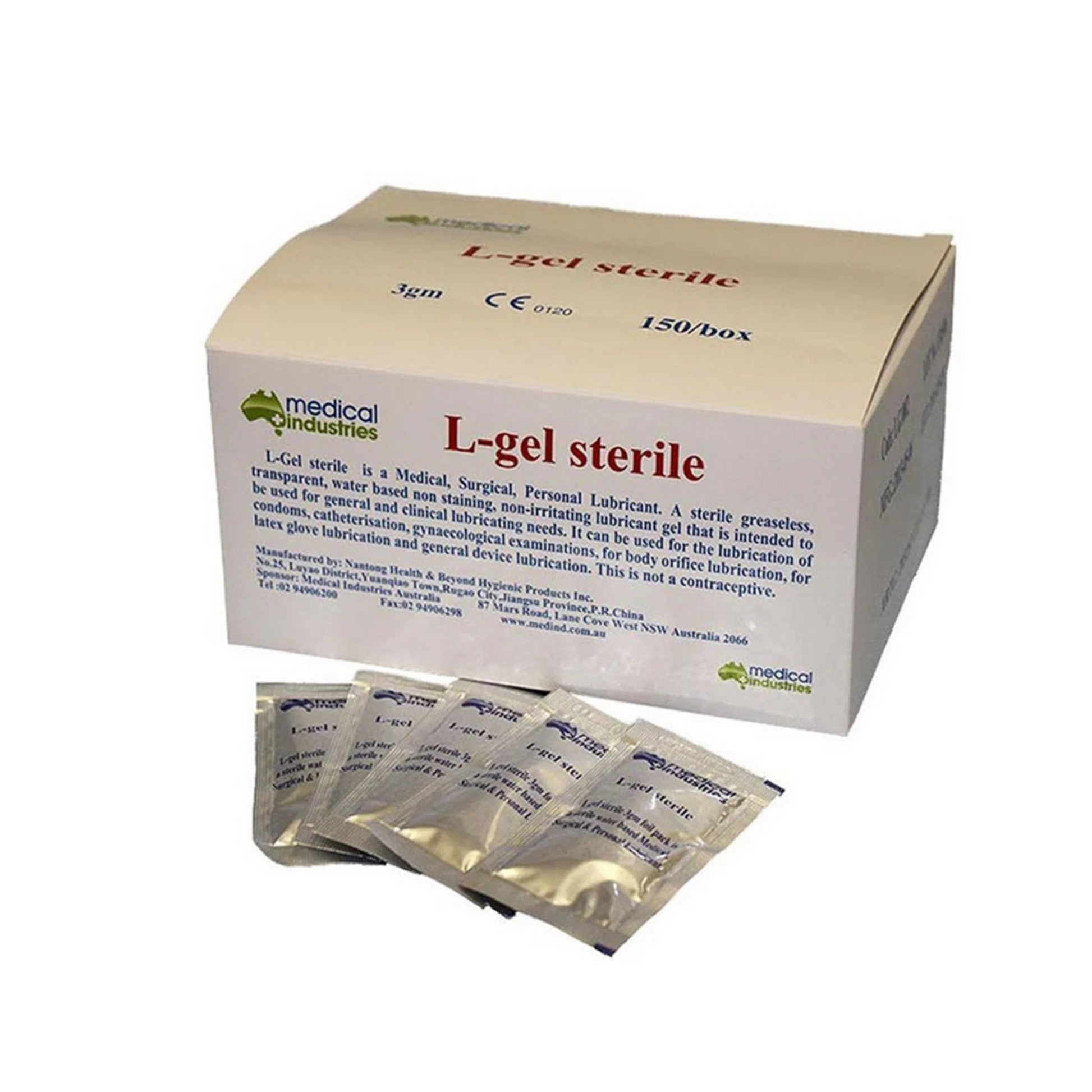 SURGI-gel Steril L-Gel (150 sachets) - box – ACE MEDICAL SUPPLIES