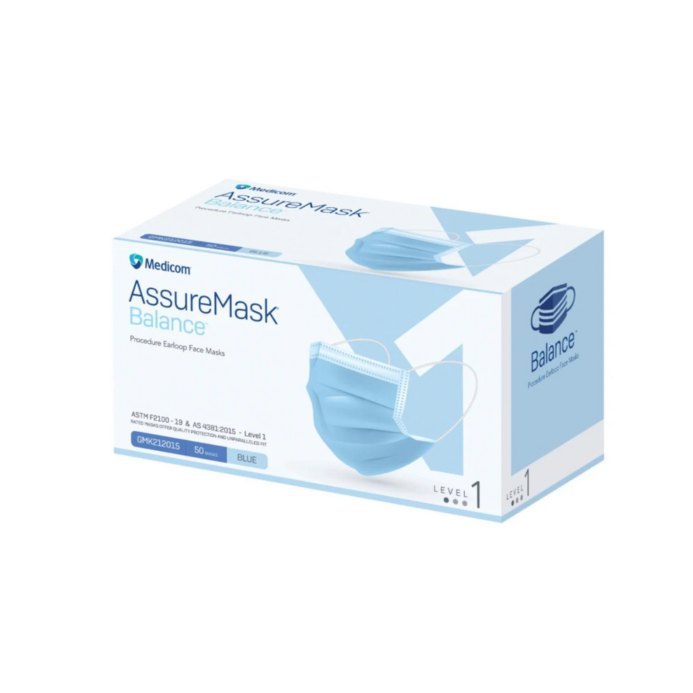Medicom Assure Mask Level 1 - Ctn of 500 PCS – ACE MEDICAL SUPPLIES